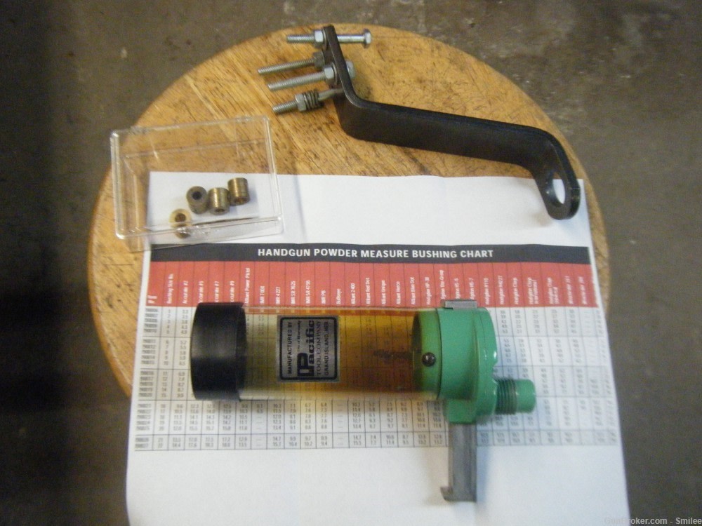 Pacific powder measure w/ 5 bushings for ammo reloading - Other ...