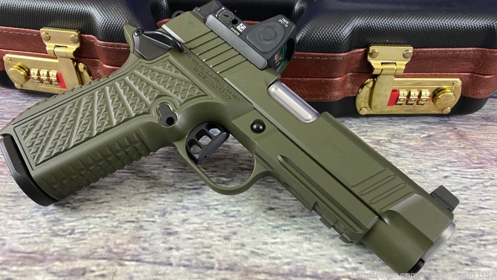 Wilson Combat SFT9 9mm 15rd with optic cut - OD Green armur tuff finish ...