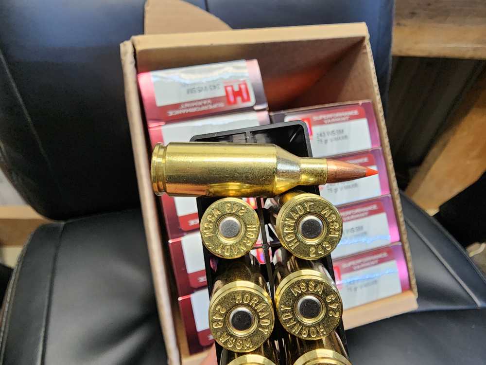 200 RD HORNADY SUPERFORMANCE 243 WSSM 75 GRAIN V-MAX WIN SUPER SHORT ...