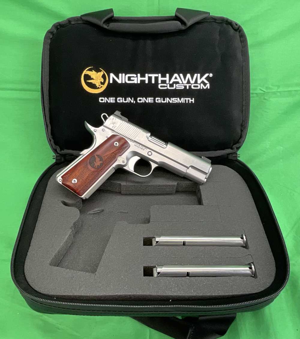 NEW NIGHTHAWK Custom Classic Commander Stainless 45 ACP Semi Auto 4.25 ...