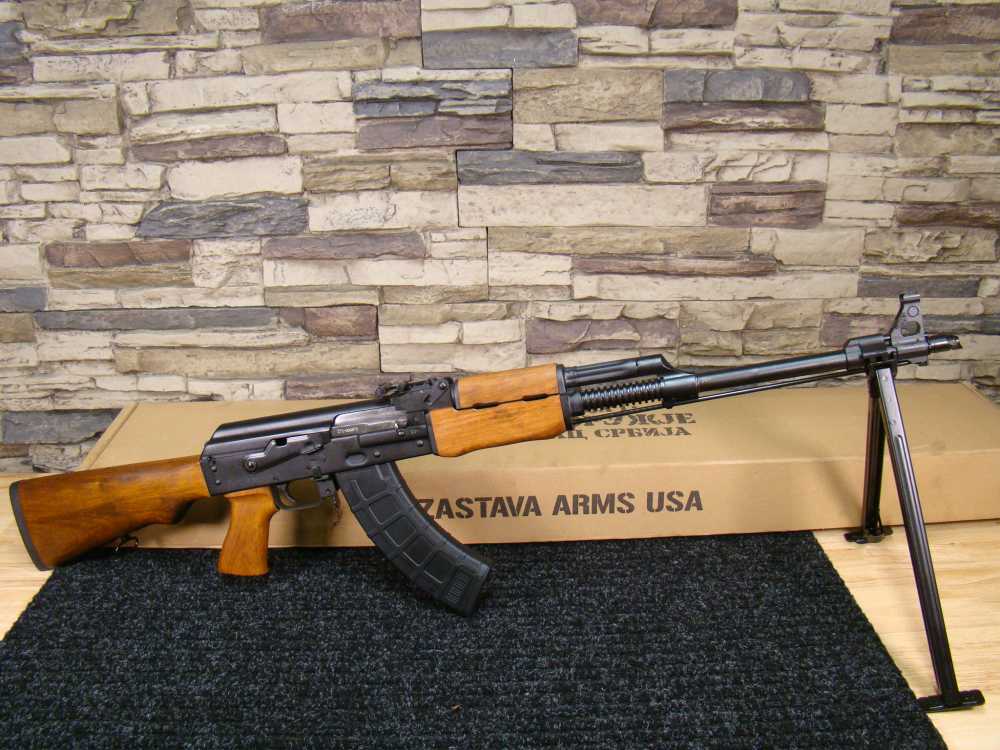Zastava M72 RPK 21" finned barrel 7.62x39 AK47 Rifle bipod AK wood furn ...