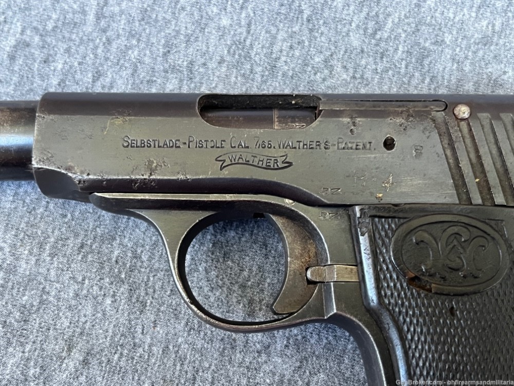 WWI Imperial German Walther Model 4 w/ Military Proof Mark Gunsmith ...