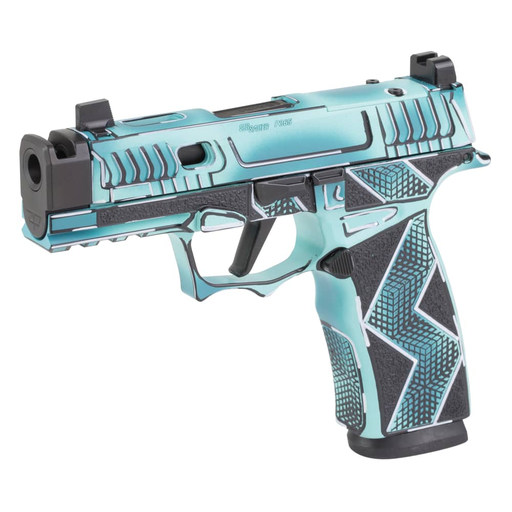 Sig Sauer P365X Komodo Anime 9mm 2-17rd Custom Dayglow Blue Shark Coast ...