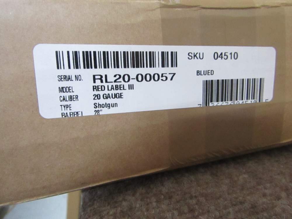 New Ruger Red Label III 20ga Serial #57 Never Unboxed! - Over Under ...