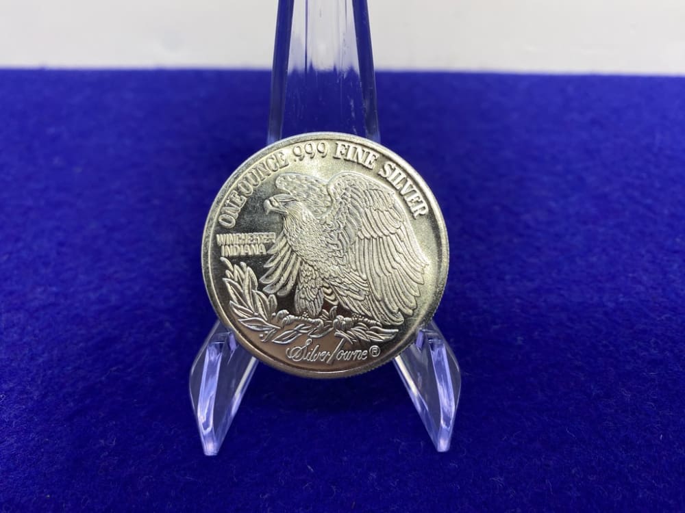 (1) Silver Towne *1 TROY OUNCE .999 FINE SILVER* Very Desirable 1oz Rnd ...