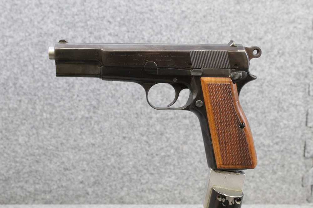 FN Browning Hi Power 9mm Surplus Pistol with Stock Slot. 4 digit serial ...