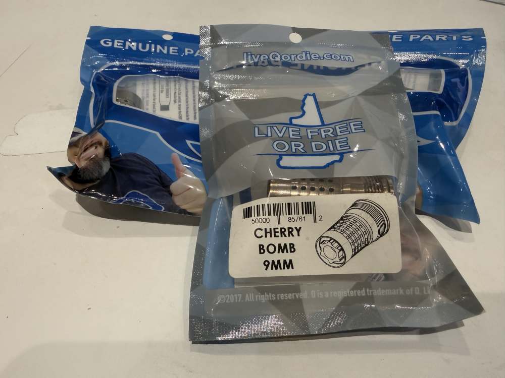 Q Cherry Bomb Muzzle Break Threaded 1/2x28 Steel for 9mm. - Small Rifle ...