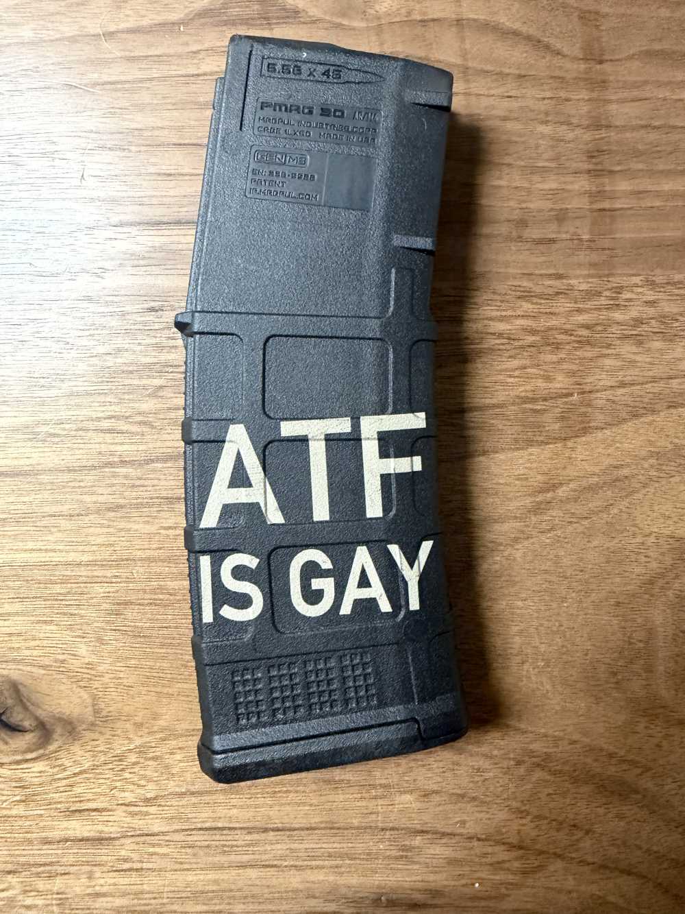 Custom engraved magpul pmag 30rd ATF IS GAY: AR15 magazine - Magazines ...