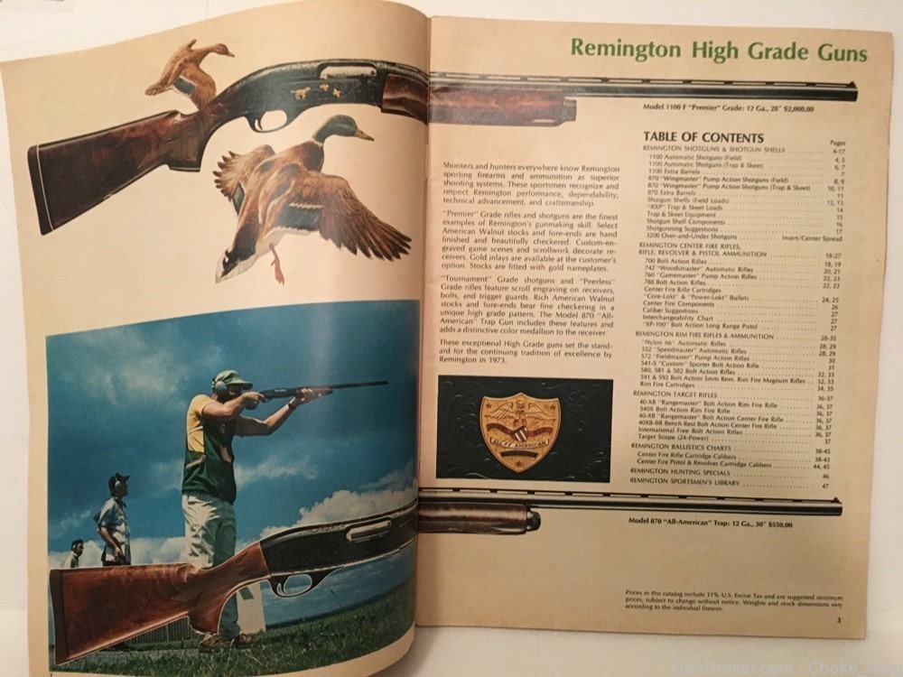 1973 Remington All Product Catalog All Firearms Models - Other Gun ...