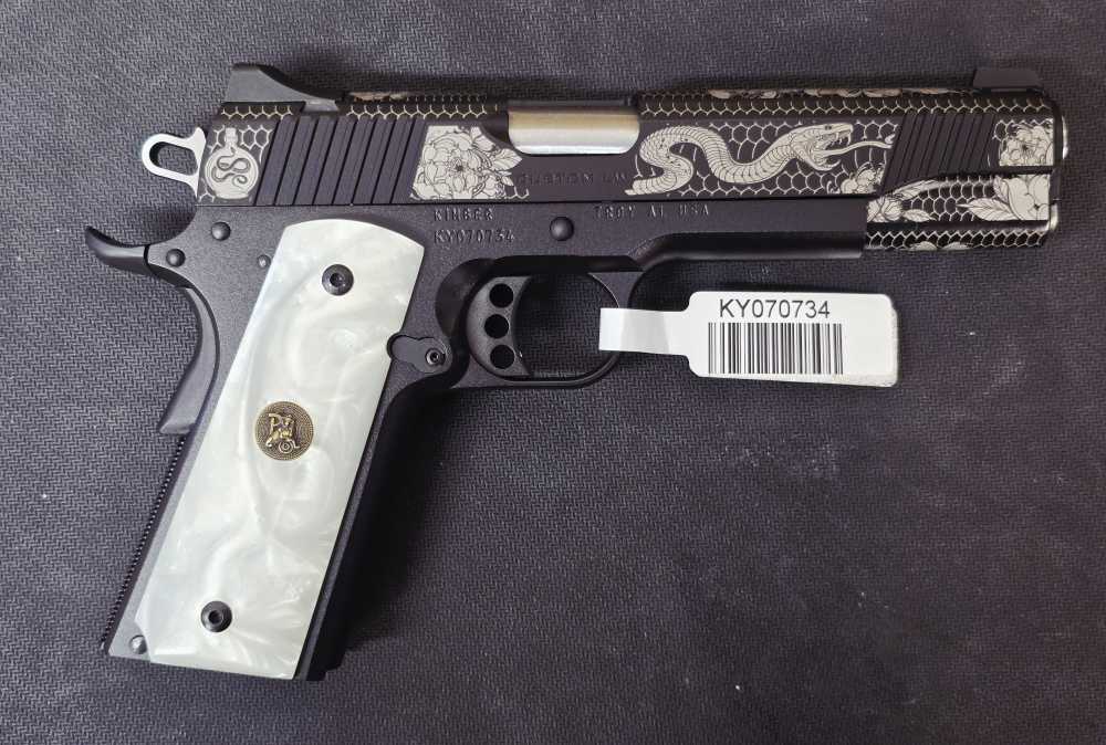 The Serpent Engraved KIMBER Custom LW Bundle 45ACP DK Customs Penny ...