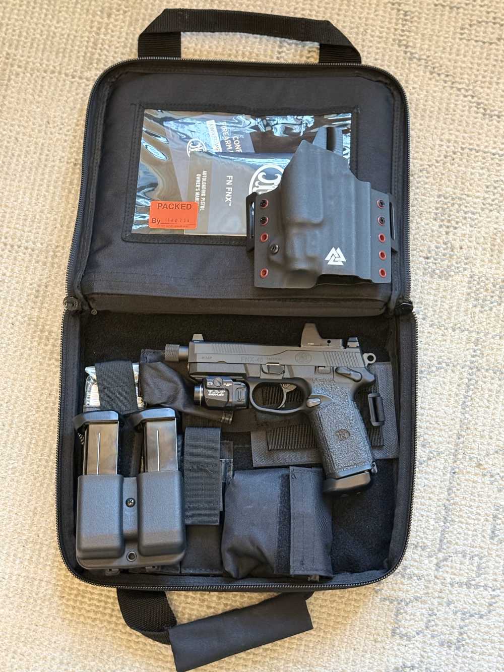 FN FNX-45 Tactical - Trijicon RMR02, Stream Light TLR 7, Blade Tech ...