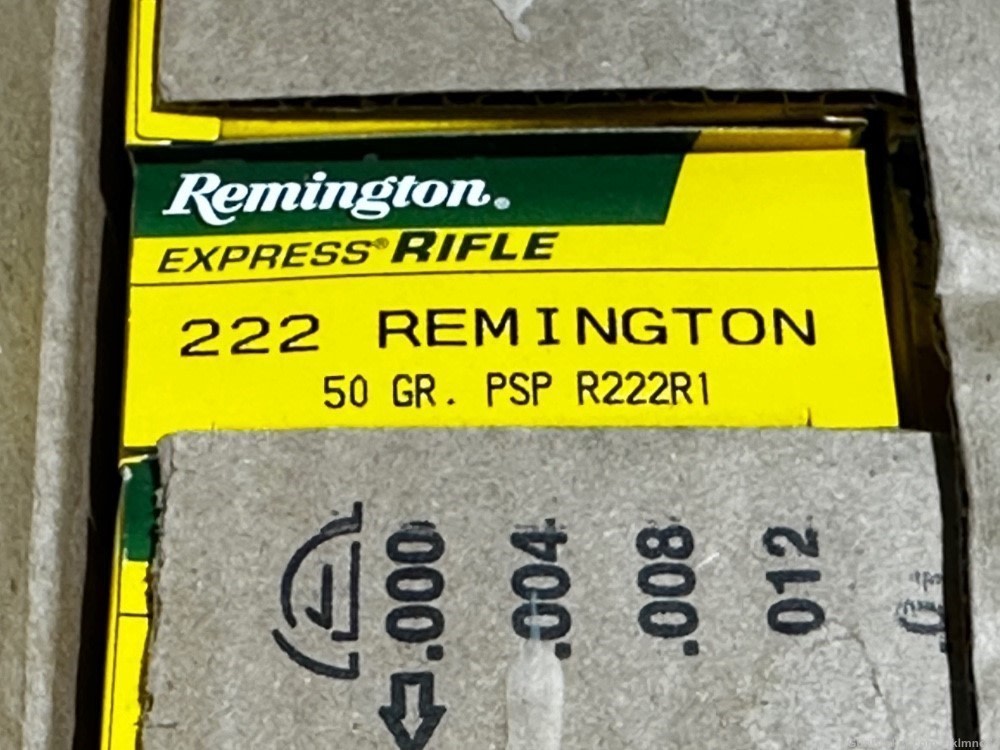 200 rounds of Remington 222 Rem 50 grain PSP ammo - Rifle Ammo at ...