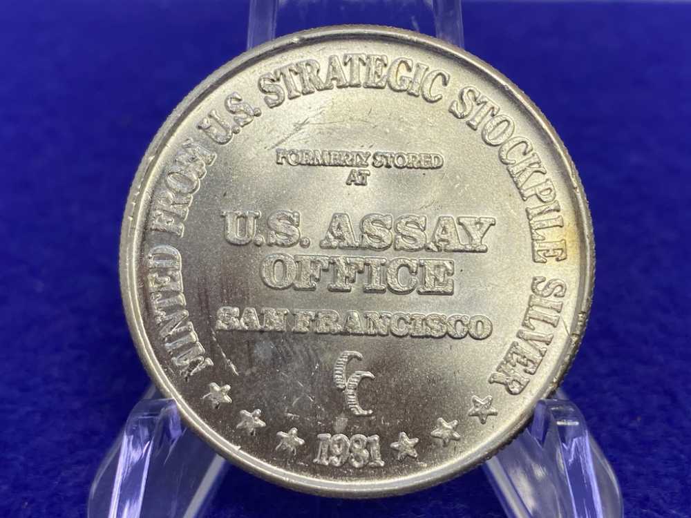 *PURE SILVER* 1981 US Assay Strategic Stockpile *1oz .999 FINE Silver ...