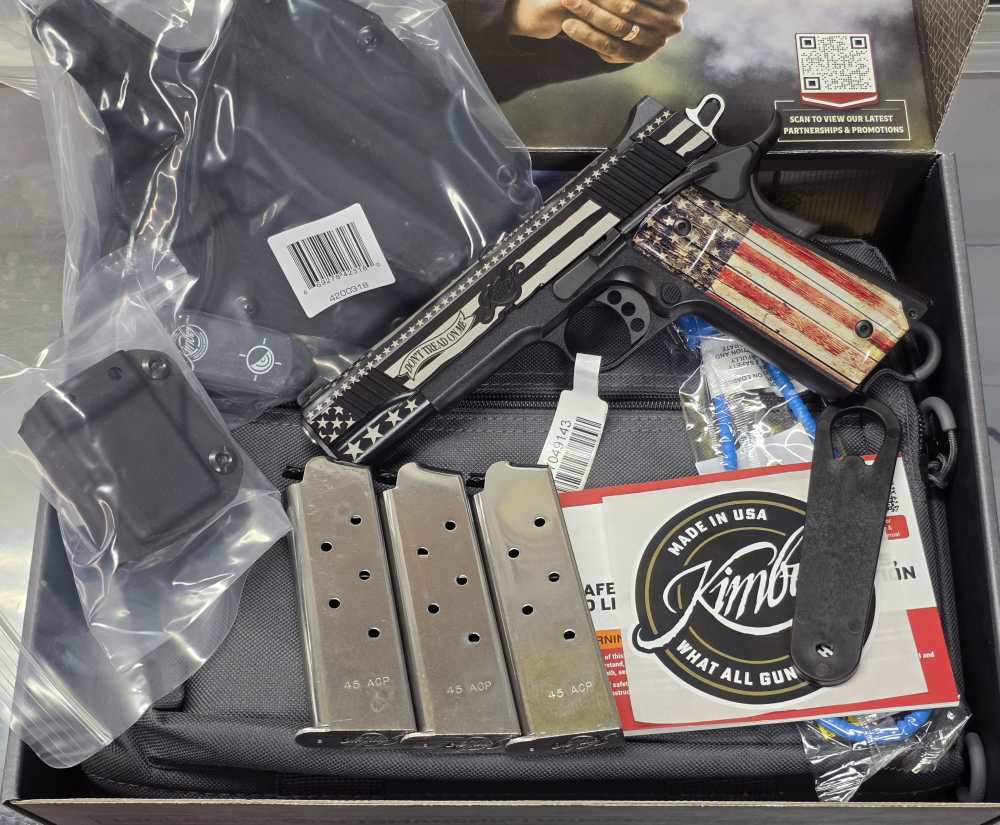 We The People Engraved KIMBER 1911 Bundle 45ACP DK Customs Penny Auction - Semi Auto Pistols at ...