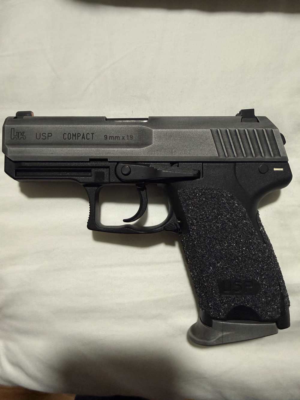 HK Usp Compact 9mm with trijicon nighsites Lem trigger cerakoted - Semi ...