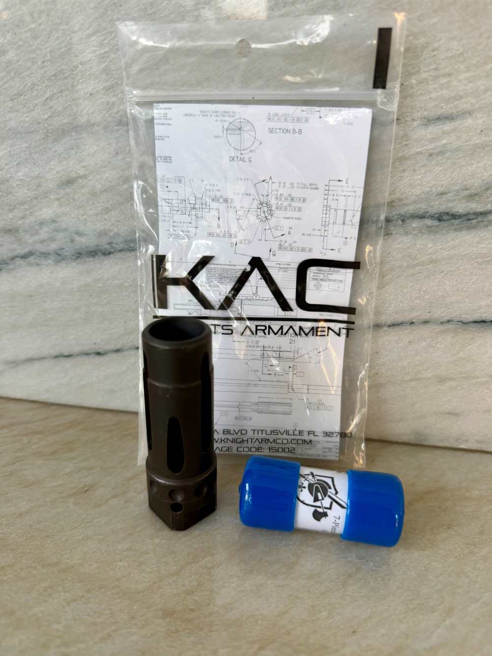 KAC Knights Armament 7.62mm OG Flash Hider Long Closed Tine SR25 EMC ...