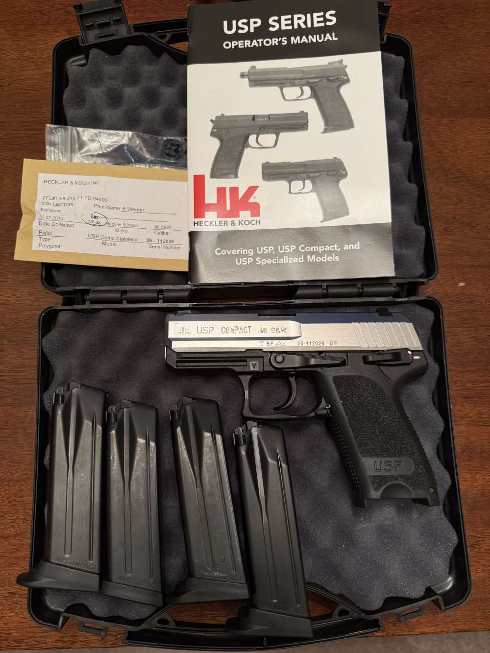 HK USP 40 Compact V1 Stainless Steel Slide BF Date Code Made In Germany - Semi Auto Pistols at ...
