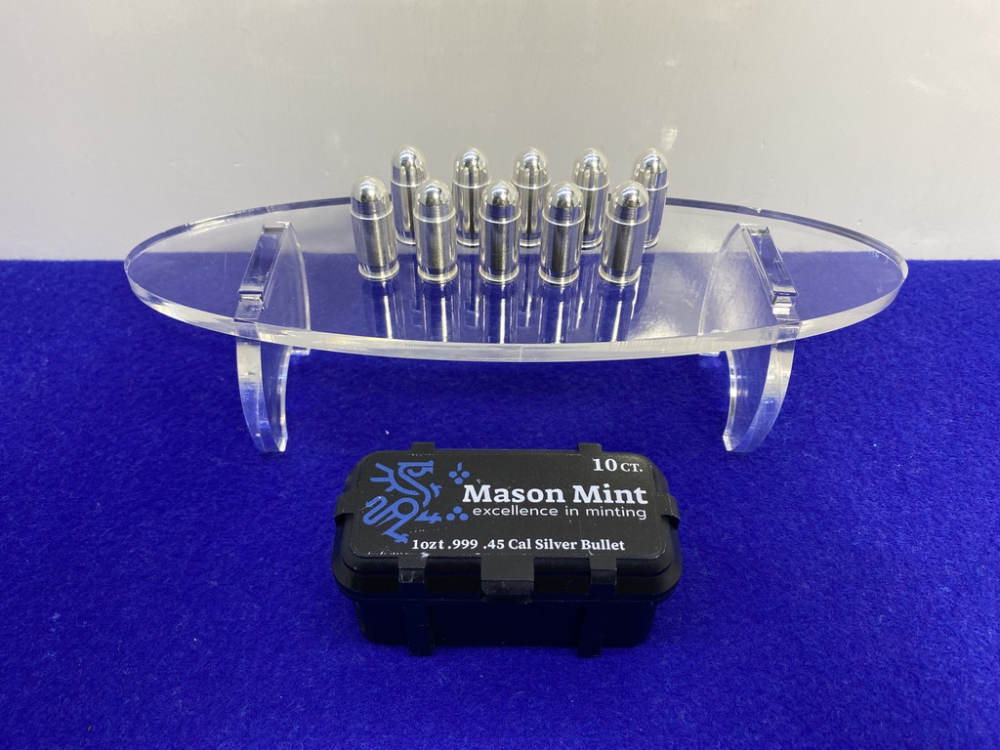 Mason Mint .45acp SILVER BULLETS *Original Box* 10 Troy Ounces FINE ...