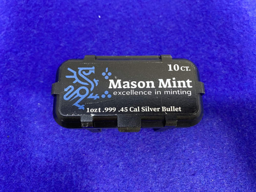 Mason Mint .45acp SILVER BULLETS *Original Box* 10 Troy Ounces FINE ...