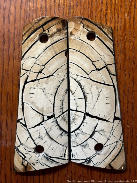 Custom 1911 Mammoth Ivory Full size Grips - Pistol Grips at GunBroker ...