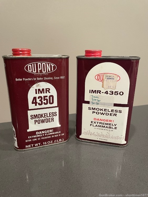 2 cans (1 unopened) IMR 4350 powder gunpowder *Local pickup only ...