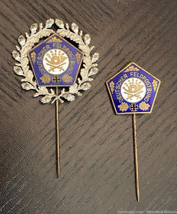WW1 WW2 WEIMAR GERMAN 1930S FELDPOSTBUND SILVER HONOR PINS MINT RARE ...