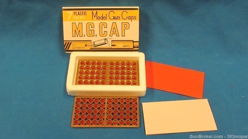 1 Box of 100 shots 7mm MGC Model Gun Caps Automatics Thompson M1 1921 ...