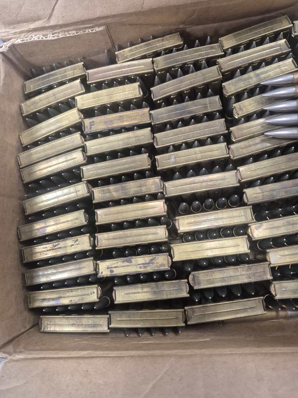 PENNY! LOT OF 543 RDS TURKISH WW2 8MM MAUSER AMMO ON STRIPPERS 98K K98 ...