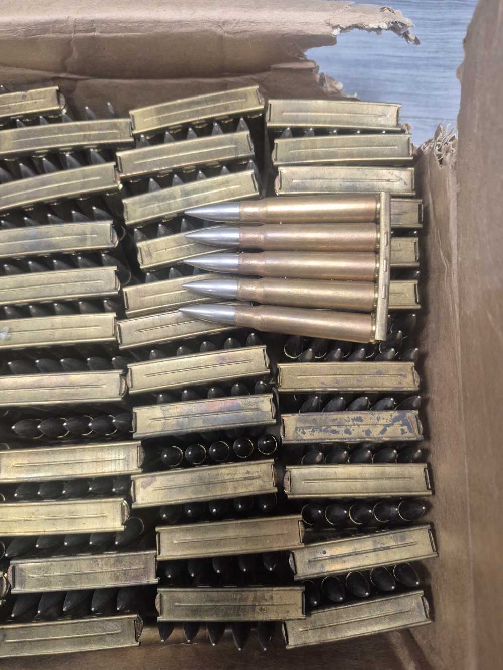 PENNY! LOT OF 543 RDS TURKISH WW2 8MM MAUSER AMMO ON STRIPPERS 98K K98 ...