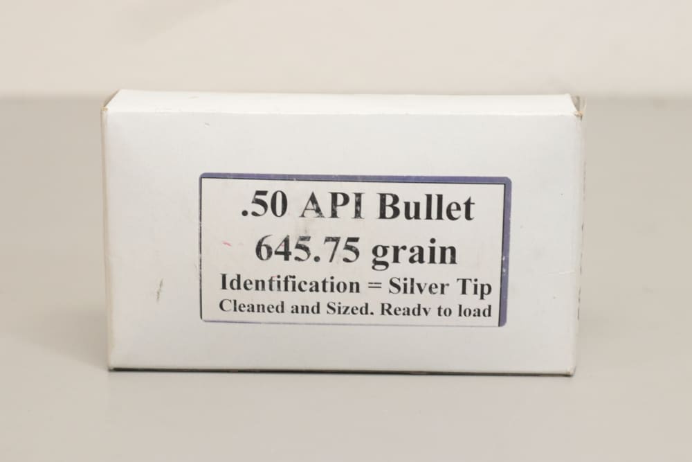 .50 Armor Piercing and API Bullets 650gr (100 bullets total ...