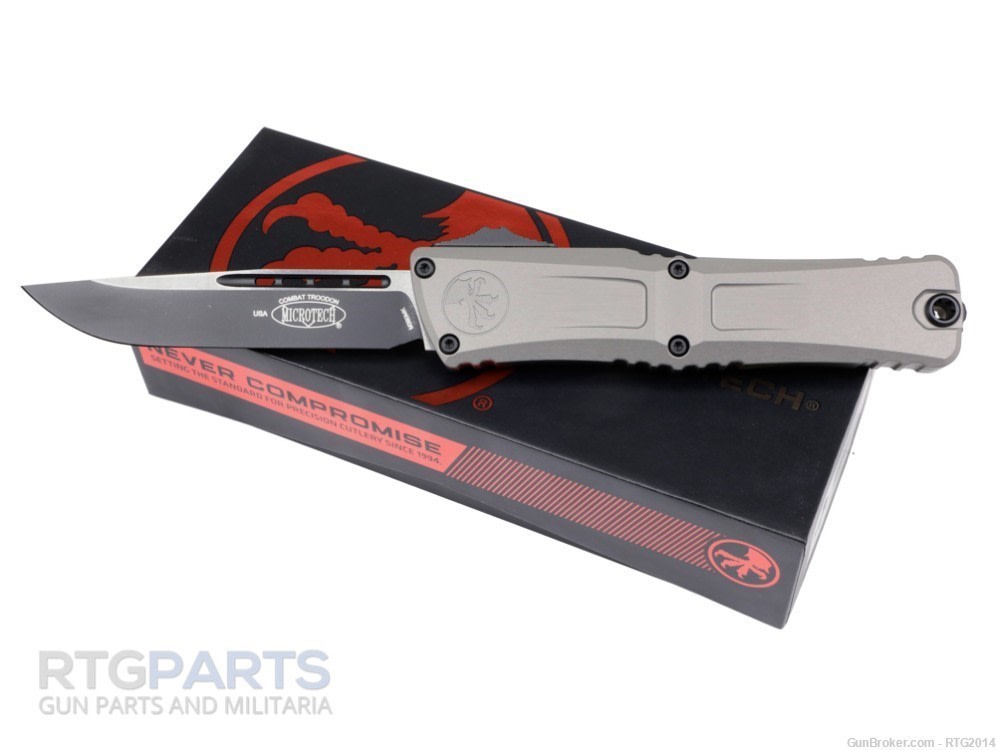 Microtech Combat Troodon Gen III, S/E OTF, Automatic 4" Natural Clear ...