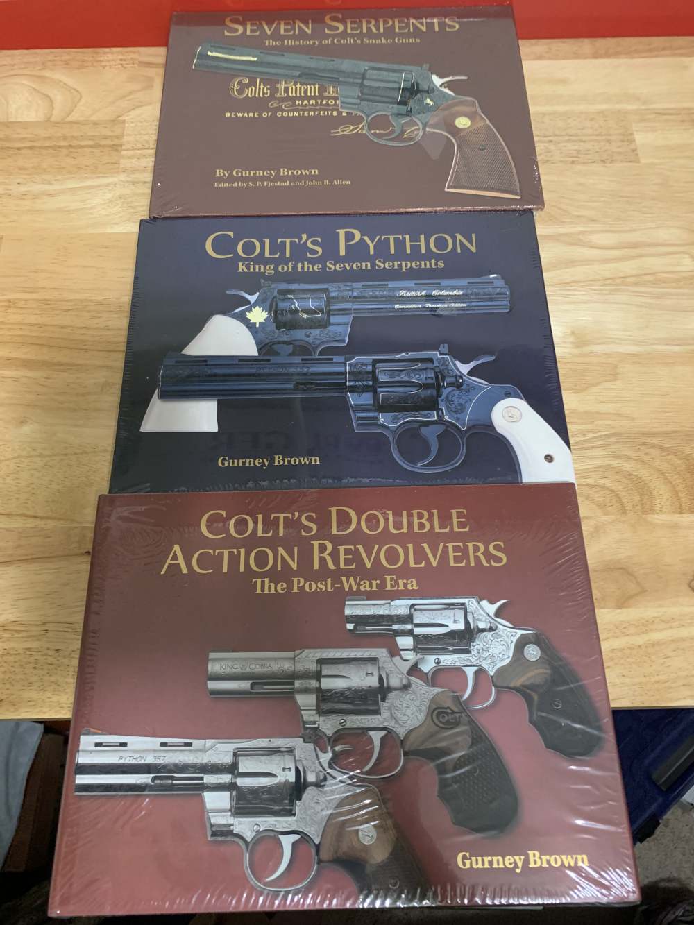 3 books Colt's Snake Guns & Colt Python & Colt Post War Double Action r ...
