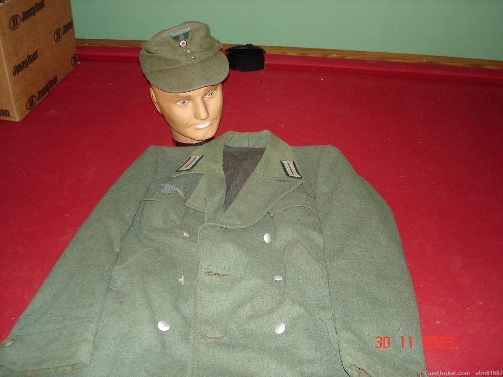 WWII German Heer Army EM/NCO M43 cap & combat uniform coat - WWI & WWII ...