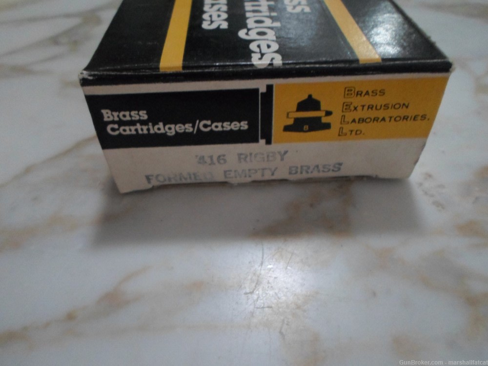Bell 416 Rigby Formed Empty Brass Once Fired 1 box 20ct - Reloading ...