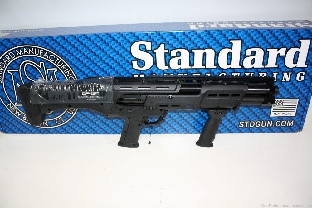 STANDARD MANUFACTURING DP12, 12 GA. DOUBLE BARREL, PUMP SHOTGUN; NIB ...
