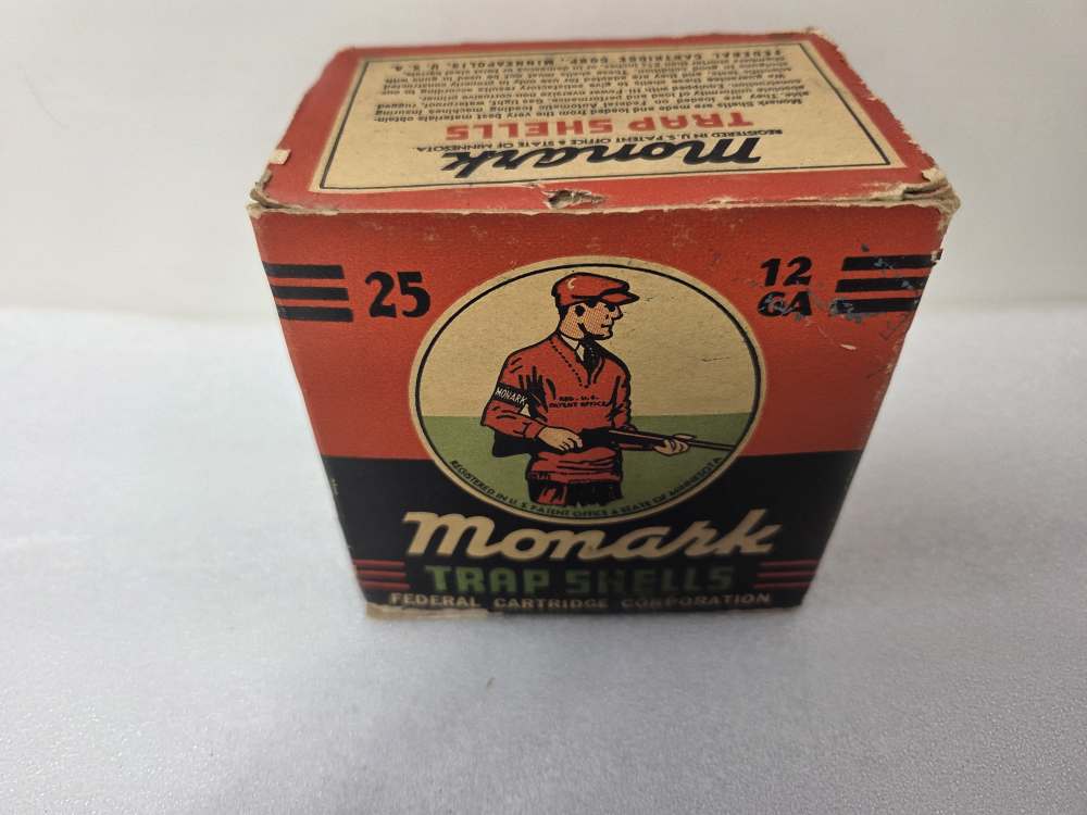 Federal Cartridge Monark Trap Shells 12 Ga #8 Almost Full Box - Vintage ...