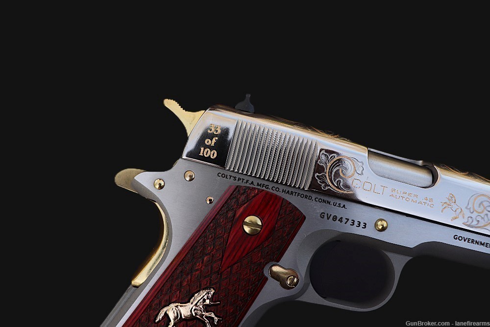 CNC Custom Colt 1911 Government Western Rope .45 ACP - 1 of 100 - NEW ...