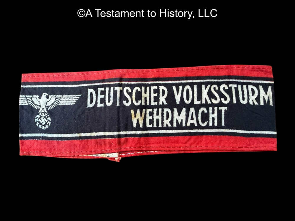 WWII GERMAN- VOLKSSTURM HOME ARMY MILITIA ARMBAND- WW2 MINT ORIGINAL ...