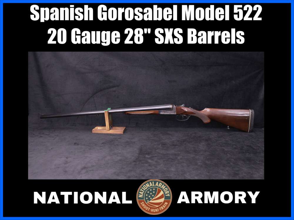 Spanish Gorosabel Model 522 20 Ga 28" SXS BBLs Walnut Stock Blued ...