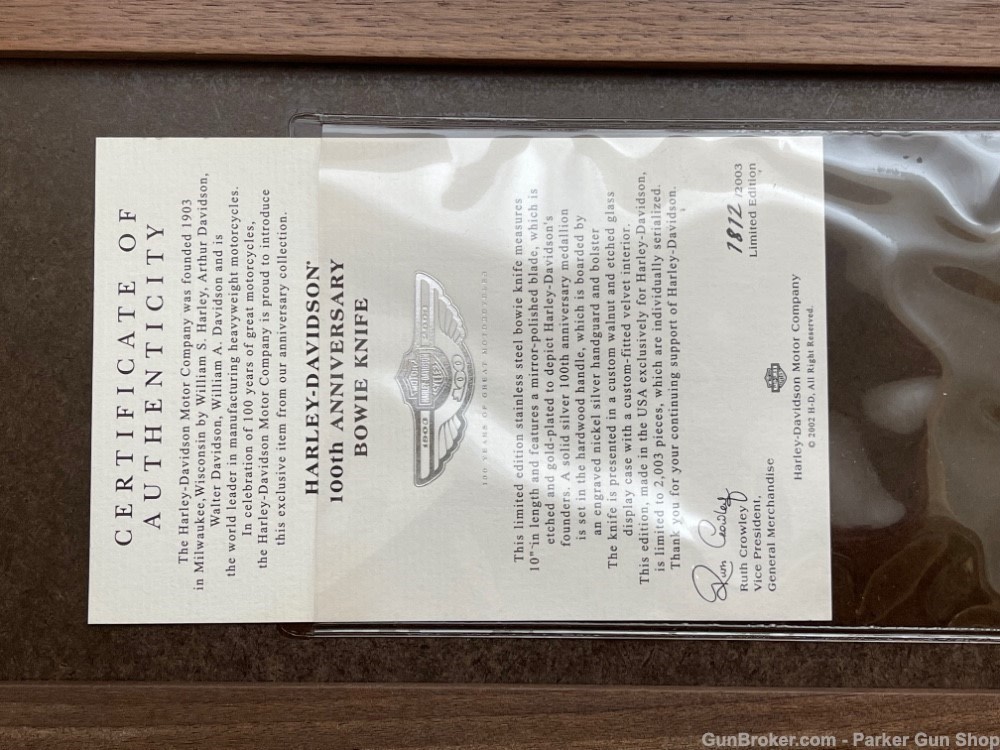 Harley Davidson 100th Anniversary Founders Knife New - Collectible ...