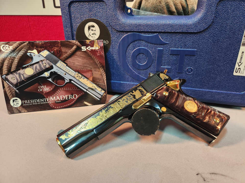 COLT / SK CUSTOMS 1911 PRESIDENTE MADERO 38 SUPER 1 OF 300 NEW! NO CC ...