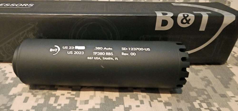 B&T TP9. TP380 TP-380 RBS Legacy Suppressor Silencer. 380 AUTO ...