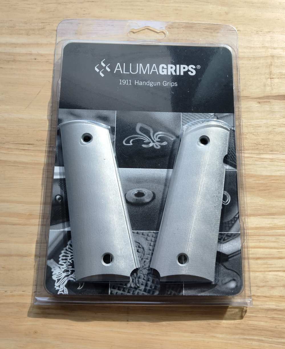 Custom Engraved 1911 full size aluminum grips - 1911 Grips at GunBroker ...