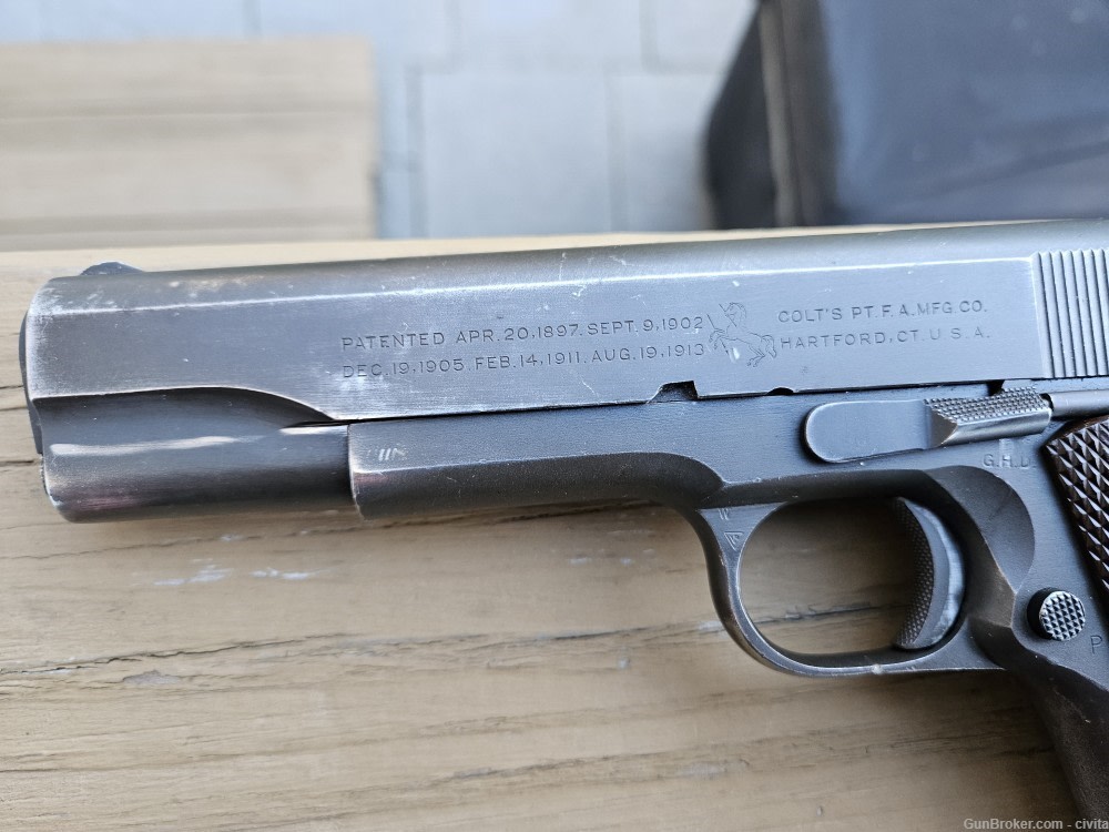 Colt 1911-A1 WW2 with Matching Number Slide Made 1943 - Semi Auto ...