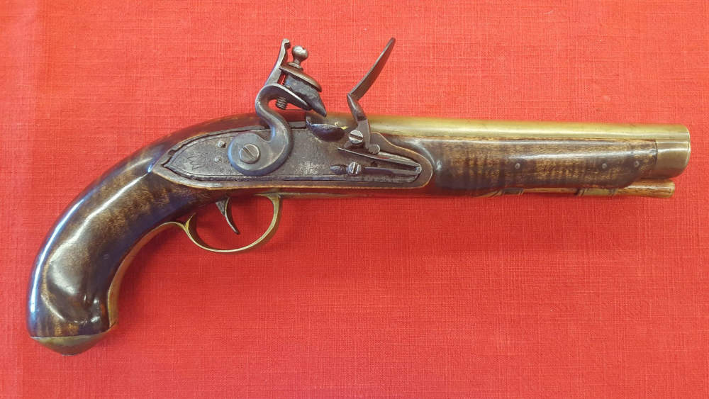 Brass Barrel Kentucky Style Flintlock Pistol With Full Stock Circa 1820 ...
