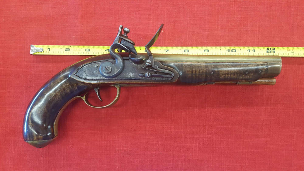 Brass Barrel Kentucky Style Flintlock Pistol With Full Stock Circa 1820 ...