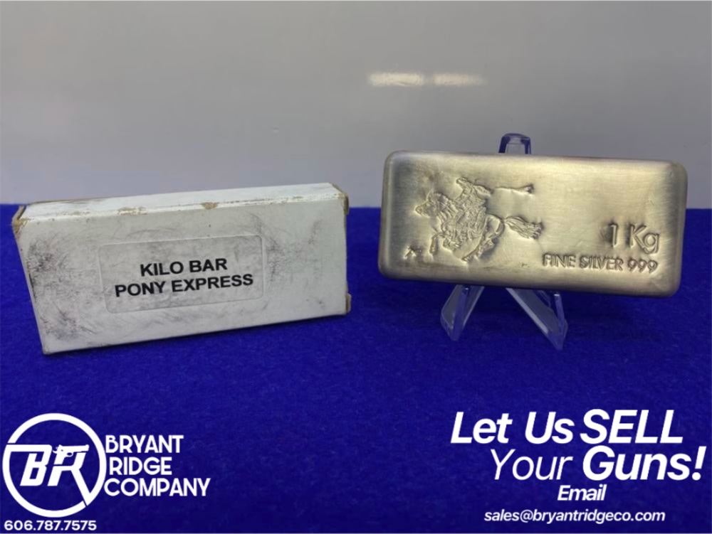 Silver Towne -1 Kilo- *DESIRABLE PONY EXPRESS* 32.15 Troy Ounces 999 ...