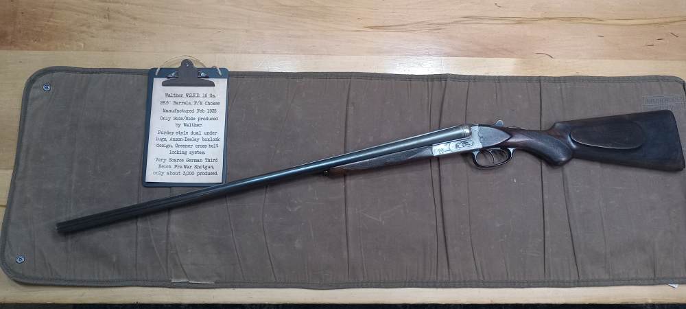 Walther WSFD 16-Gauge SxS Shotgun –1940 Pre WWII Era - Side By Side ...