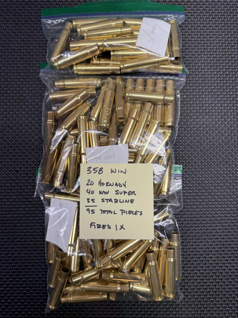 358 Winchester Brass - 95 Pieces - Reloading Brass at GunBroker.com ...