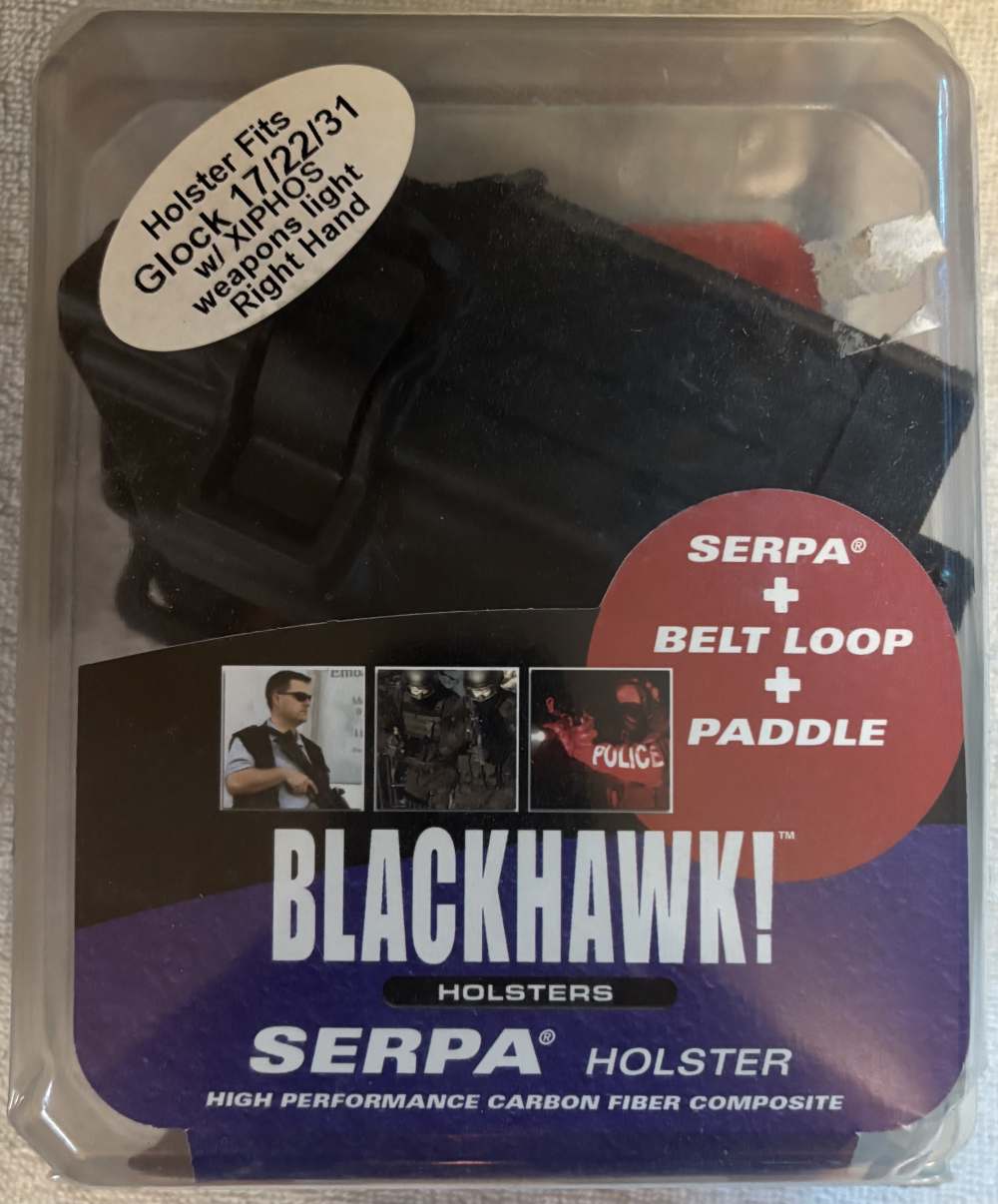 Blackhawk Serpa Holster Glock 17/22/31 W/ Xiphos weapons light Right ...